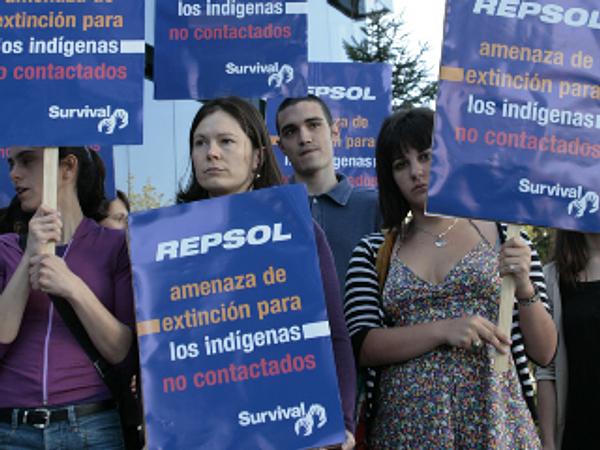 Protests against Spanish oil giant’s plans for uncontacted tribes