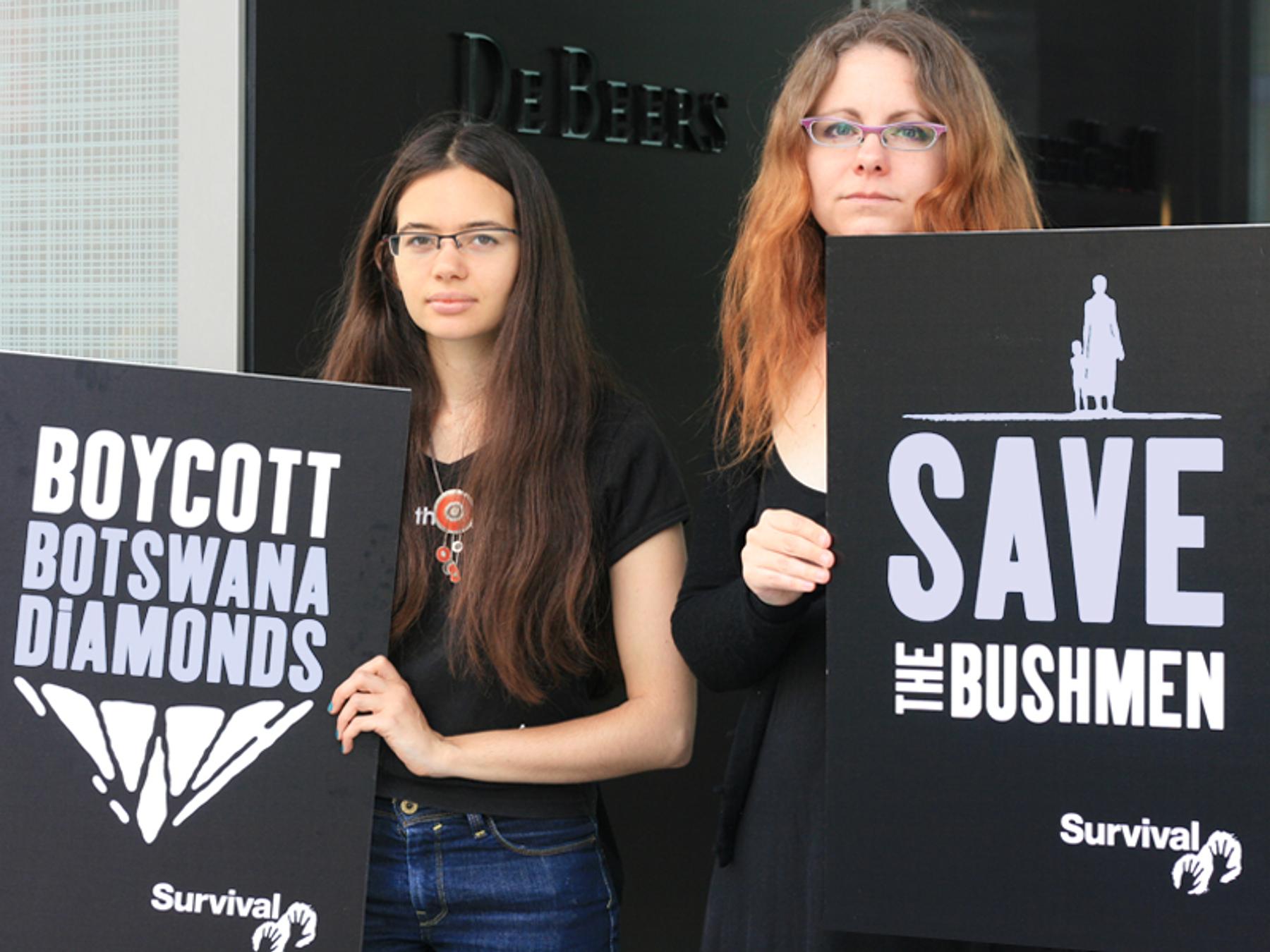 Botswana diamonds boycott launched with protest at De Beers